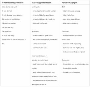 G-schema: niveaus van gedachten herkennen en B.A.N.G. achterhalen ...